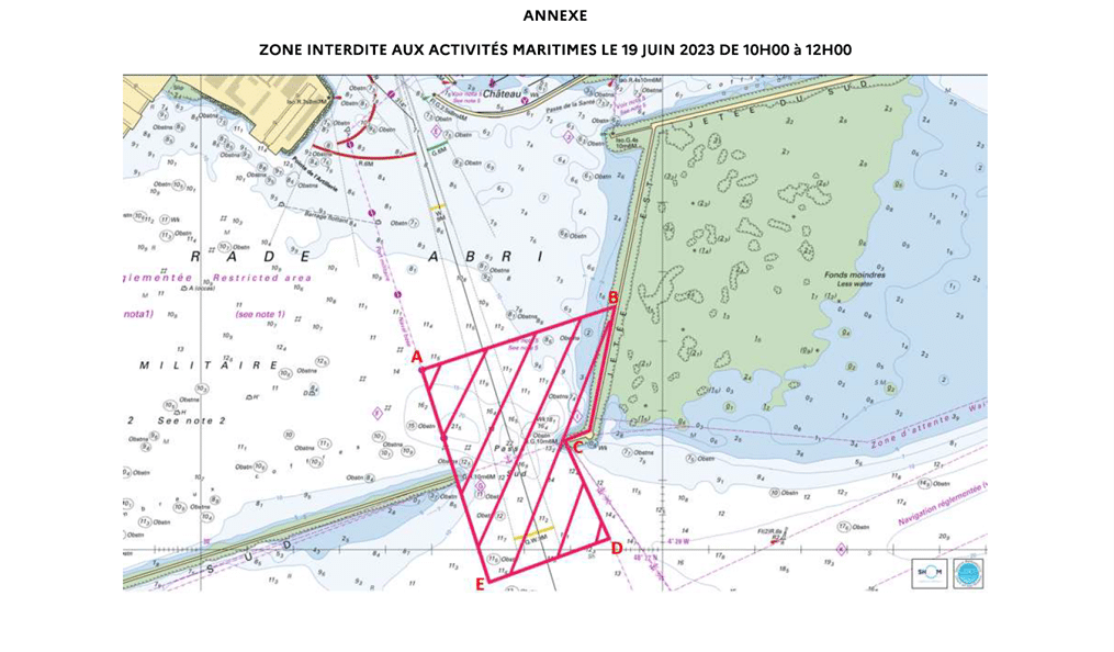 Zone interdite à la navigation - Les Marinas de Brest
